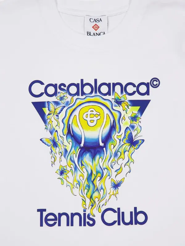 Casablanca White Tennis Club Icon T-shirt - Multicolour