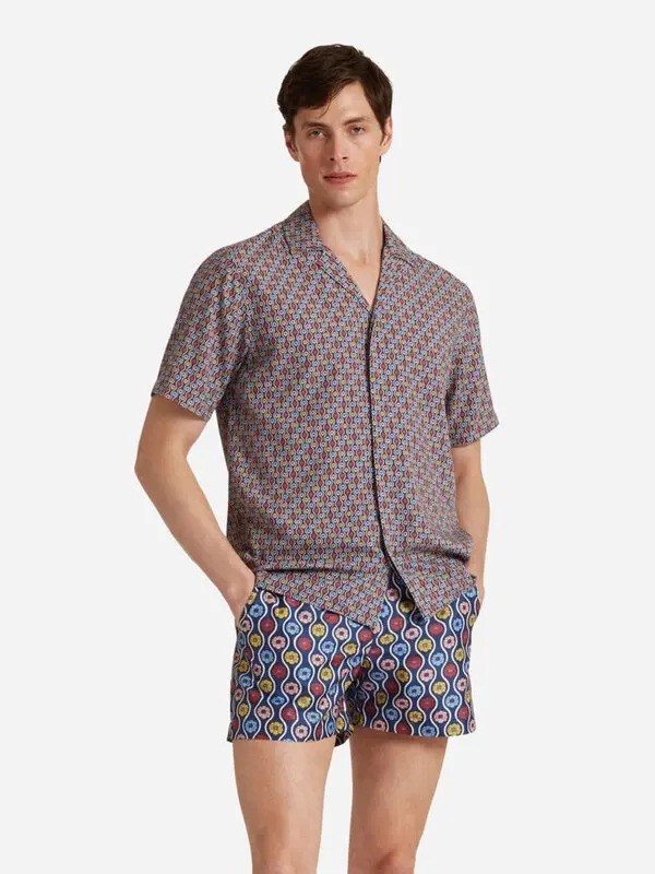 Orlebar Brown Whitsun Mini Blue Maitan Shirt - Multicolour