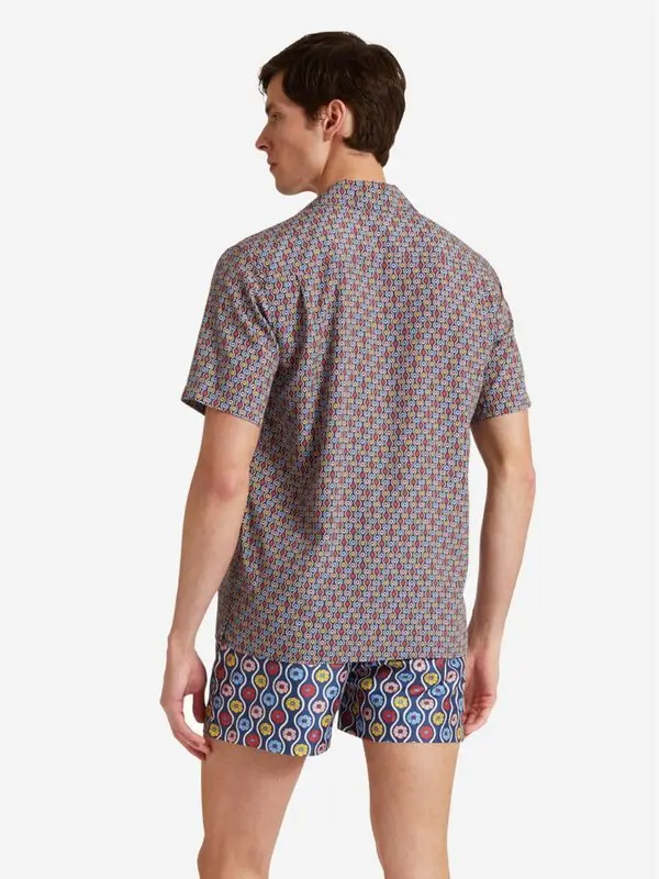 Orlebar Brown Whitsun Mini Blue Maitan Shirt