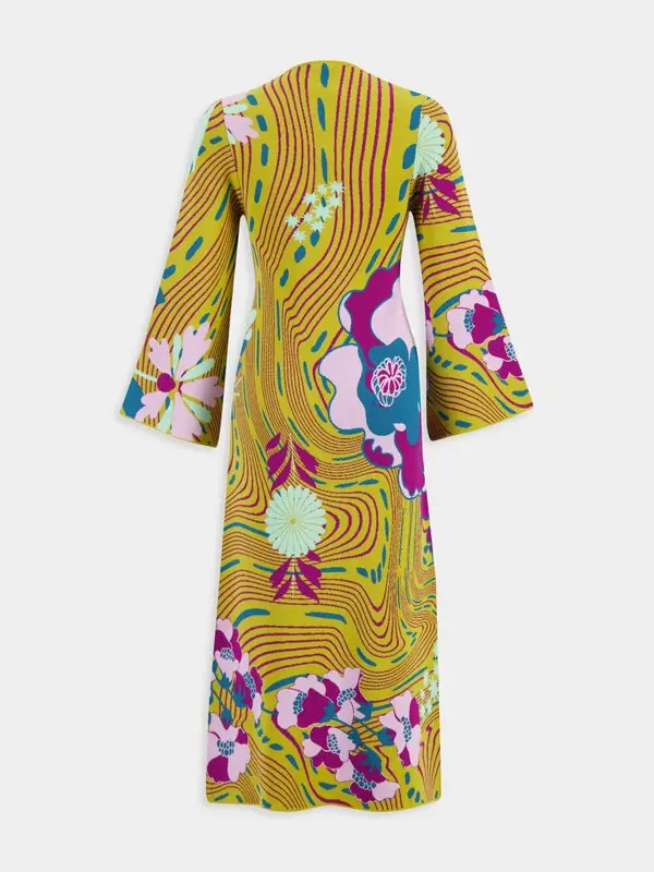 PAULA Varvara Floral Psic Jacquard Dress - Multicolour