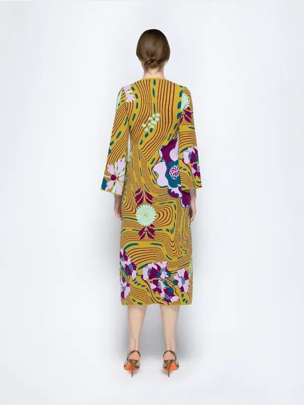 PAULA Varvara Floral Psic Jacquard Dress - Multicolour