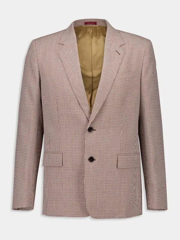 Gucci Gingham Wool Blazer - Multicolour