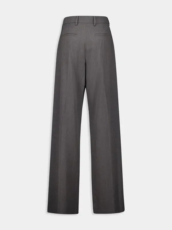 Valentino Garavani High-waist Straight Leg Wool Trousers