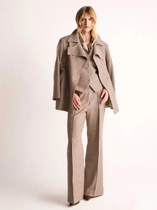 PAULA Hazel Check Overcoat - Multicolour