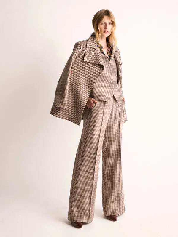 PAULA Hazel Check Overcoat - Multicolour