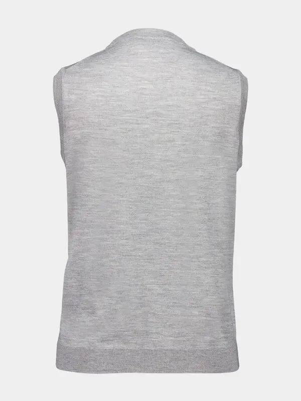 Gucci Mélange Cashmere Silk Sleeveless Knit Top