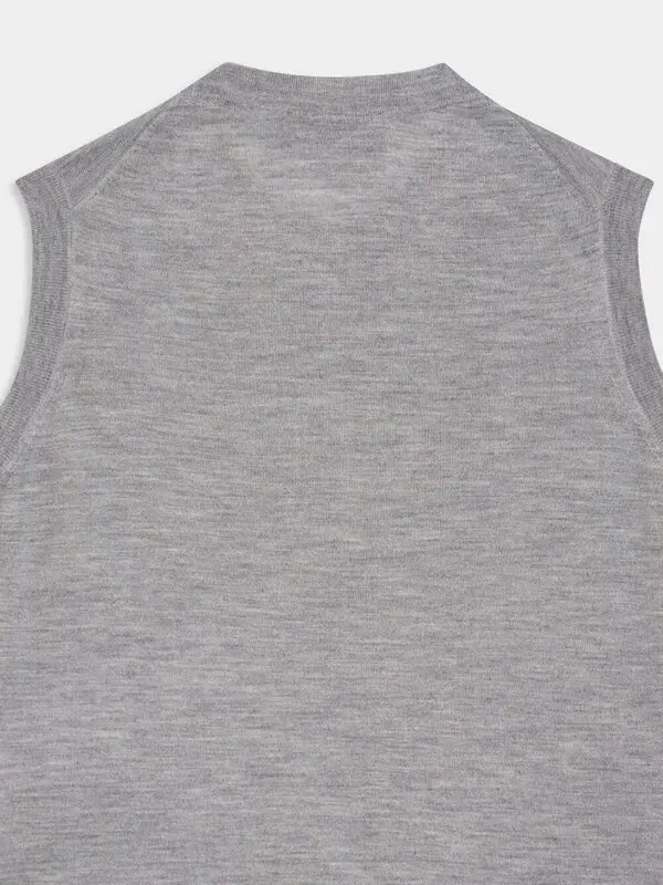 Gucci Mélange Cashmere Silk Sleeveless Knit Top