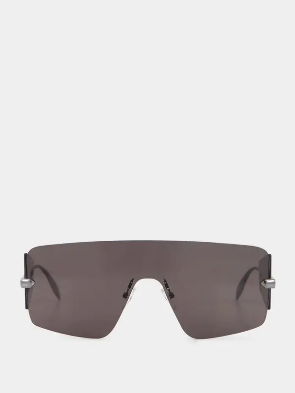 Alexander McQueen Oversized Shield Sunglasses - Grey