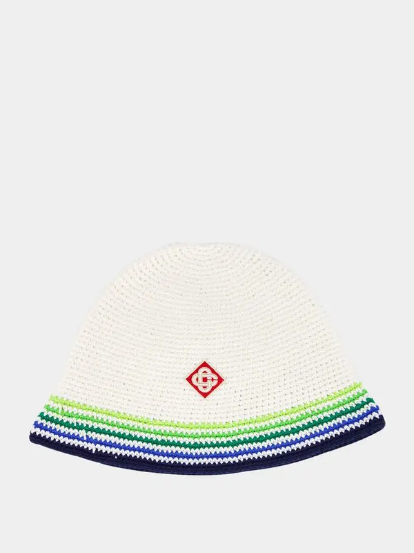 Casablanca Crochet Cotton Hat - Multicolour