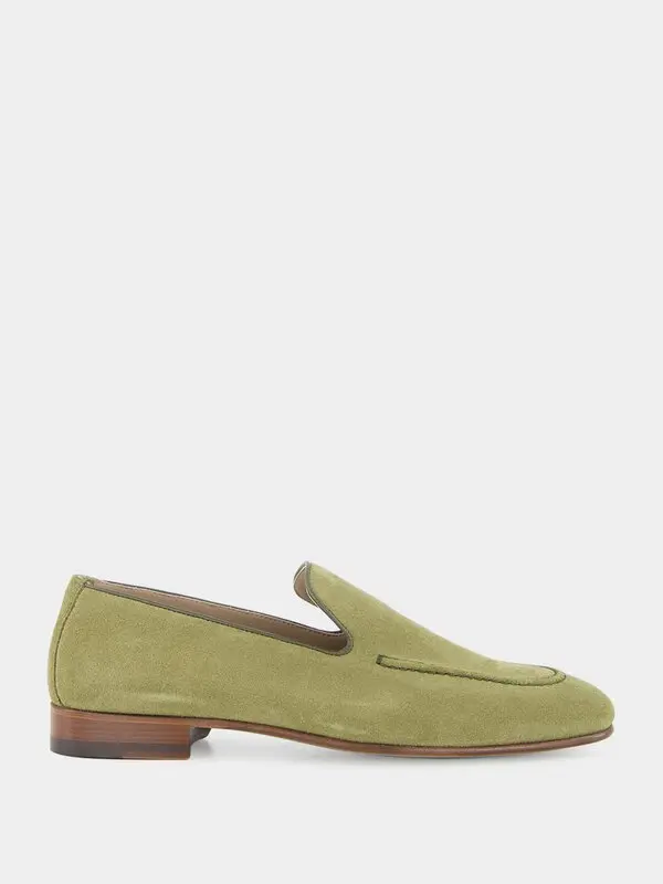 Manolo Blahnik Truro Suede Loafers - Grey
