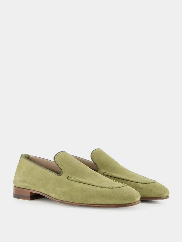 Manolo Blahnik Truro Suede Loafers - Grey