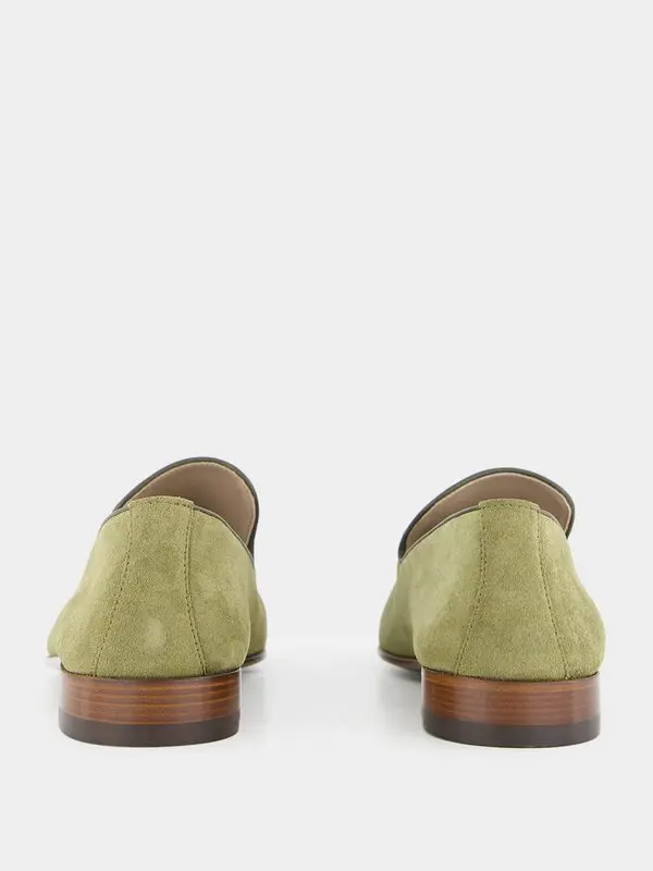 Manolo Blahnik Truro Suede Loafers - Grey