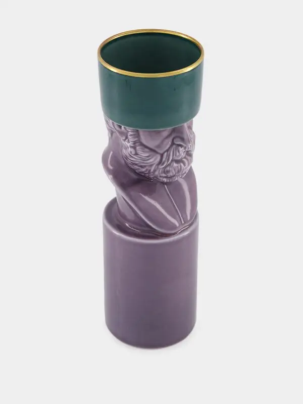 GINORI 1735 Il Letterato Lavander Candle Holder - Purple