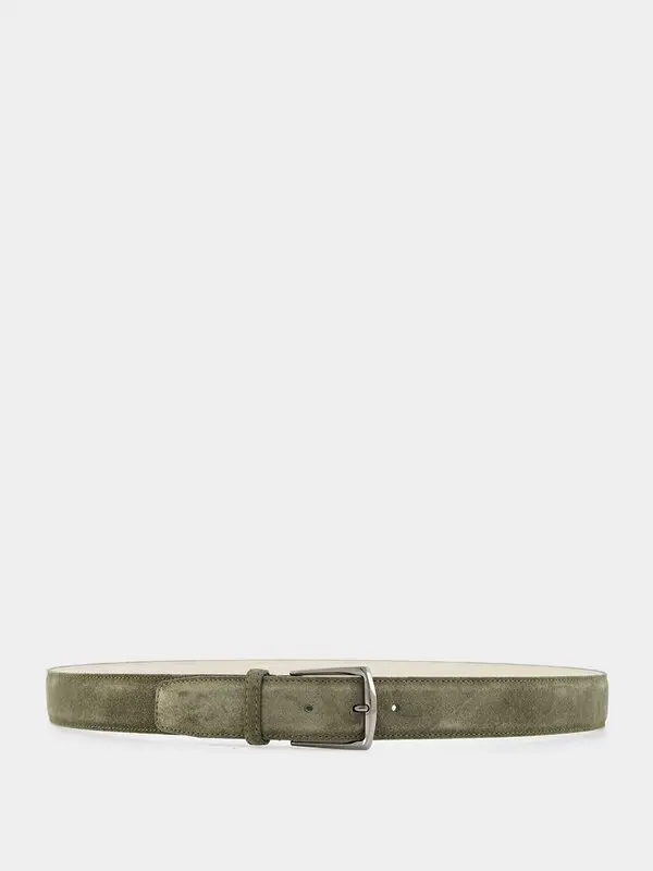 AURELIEN Suede Leather Belt - Grey