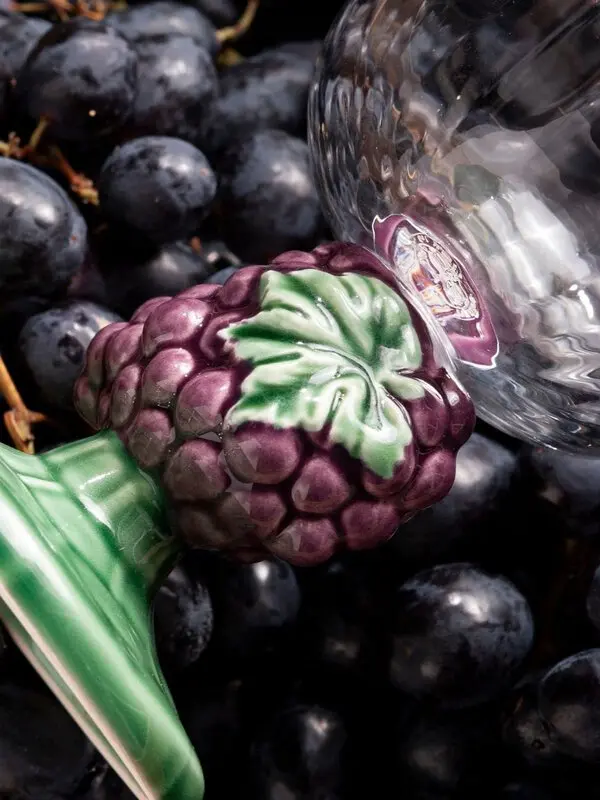 BORDALLO PINHEIRO Glass Goblet With Grapes