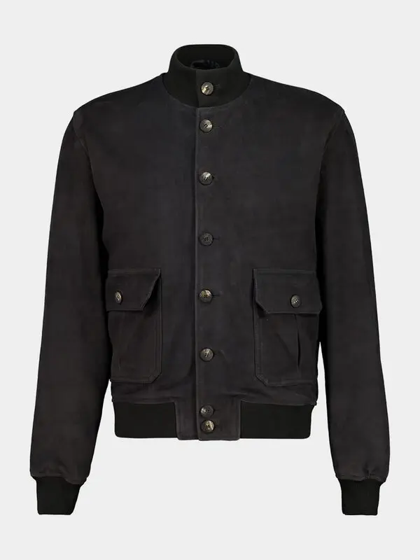Frescobol Carioca Suede Bomber Jacket