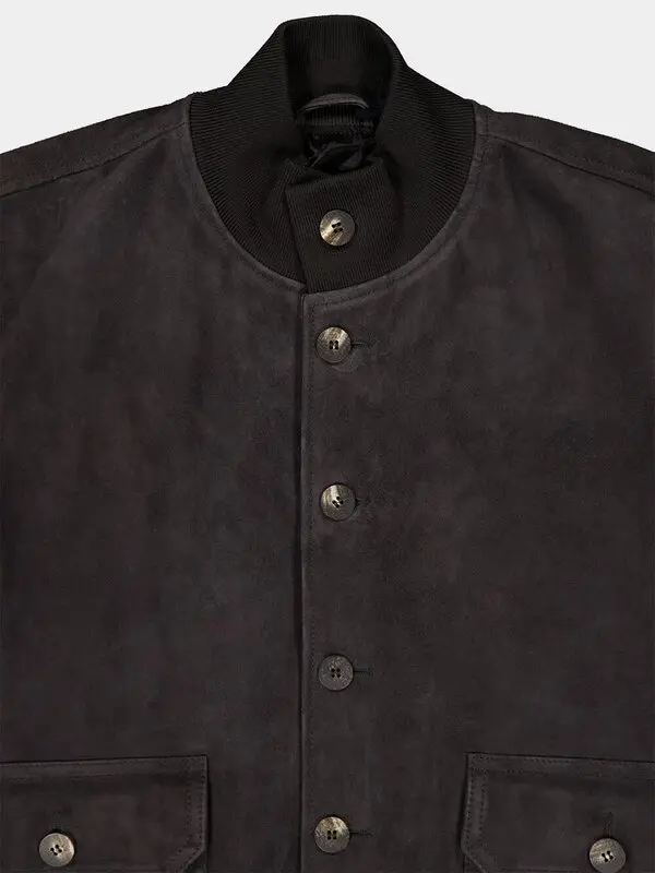Frescobol Carioca Suede Bomber Jacket