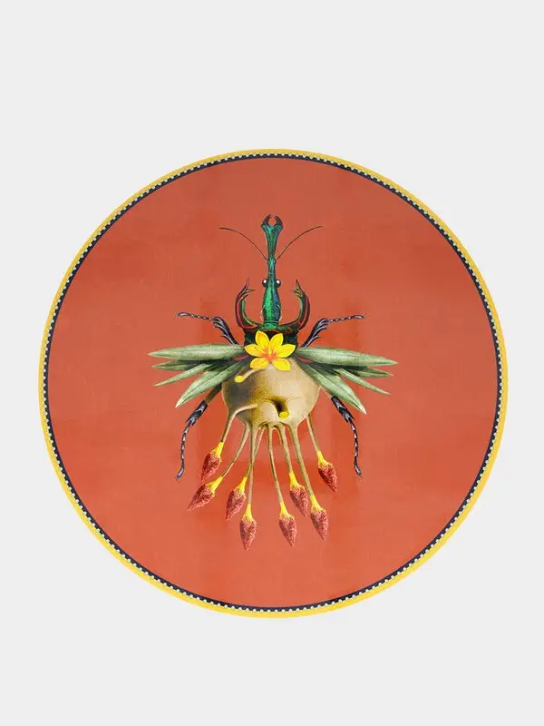 La DoubleJ Leafbug Round Placemat - Multicolour