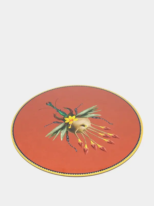 La DoubleJ Leafbug Round Placemat - Multicolour
