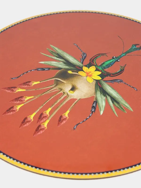 La DoubleJ Leafbug Round Placemat - Multicolour