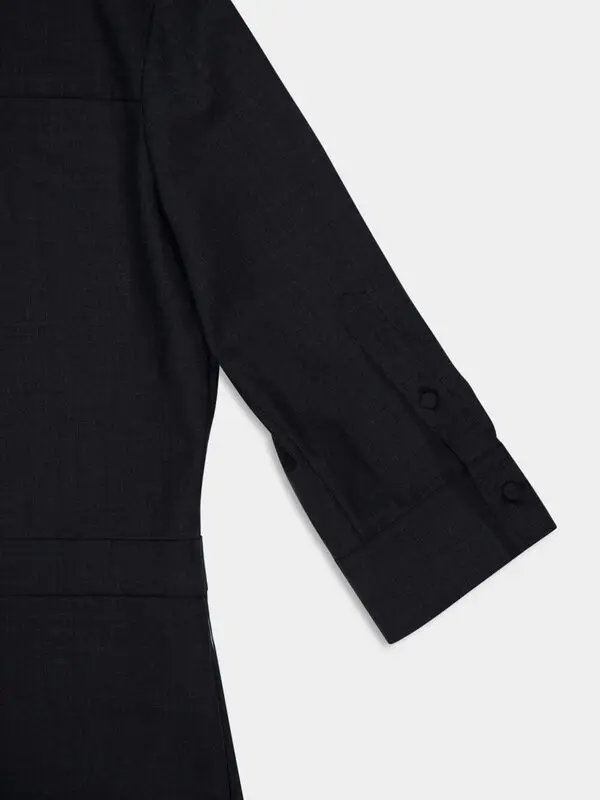 Gucci Wool Mini Dress With Horsebit Detail