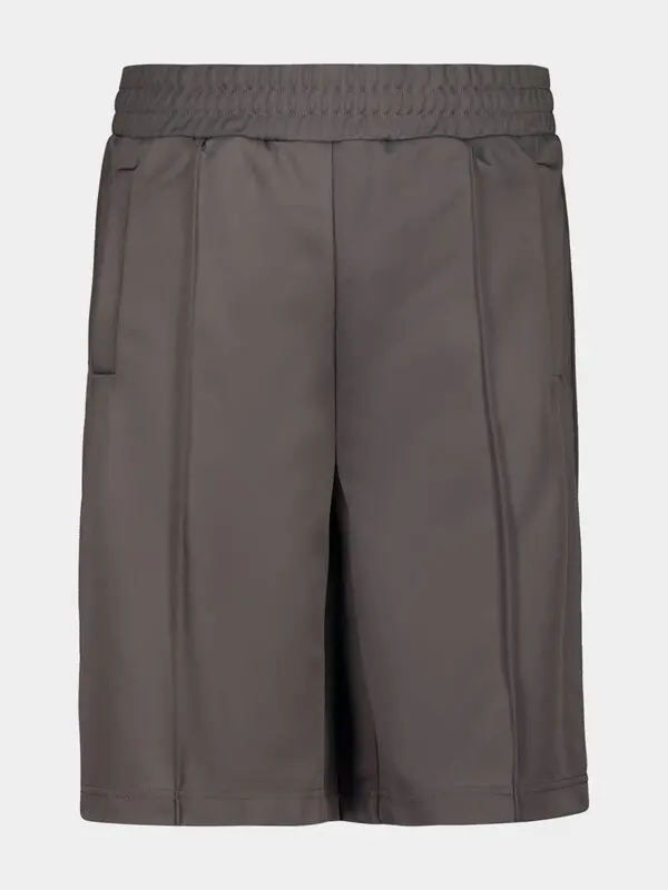 Palm Angels Track Shorts With Back Logo - Grey