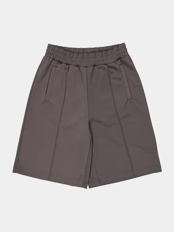 Palm Angels Track Shorts With Back Logo - Grey