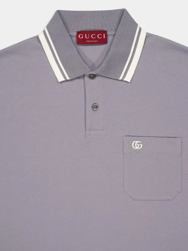 Gucci Light Cotton Polo Shirt With Web