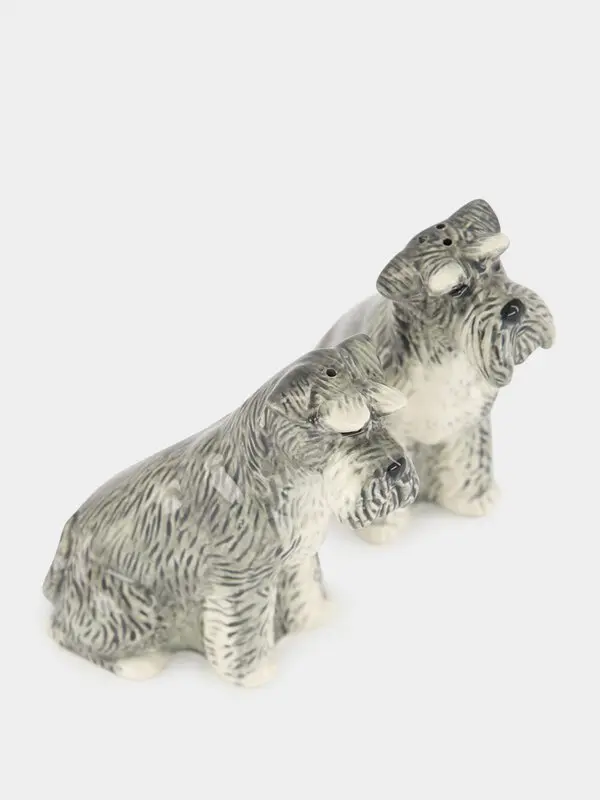 QUAIL CERAMICS Schnauzer Salt And Pepper Set