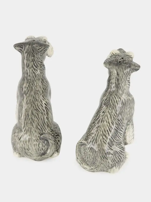 QUAIL CERAMICS Schnauzer Salt And Pepper Set