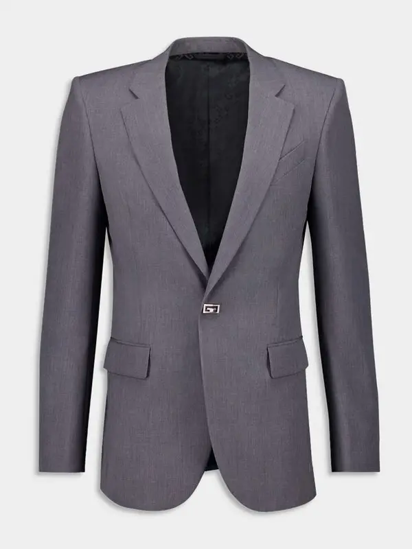 Givenchy Slim-fit Wool Jacket With 2g Clip