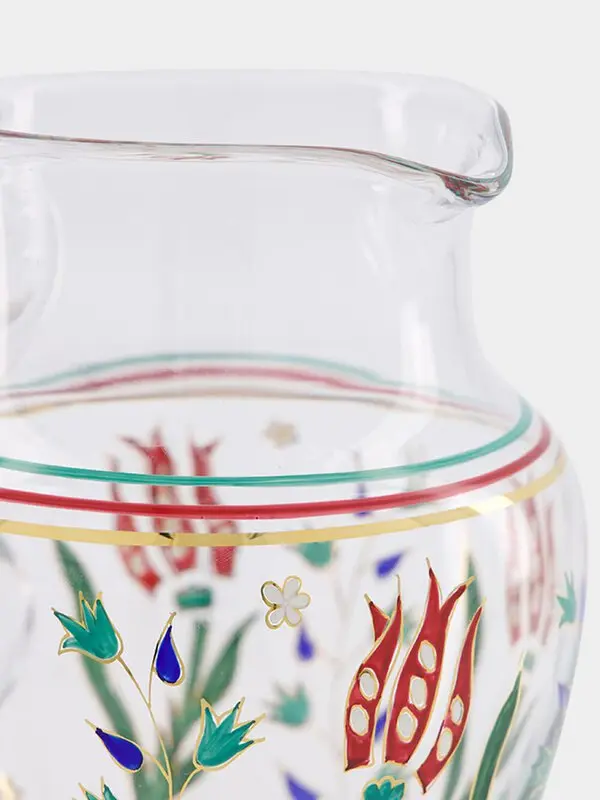 LOBMEYR Dkr 16 Persian Flowers No. 1 Water Pitcher