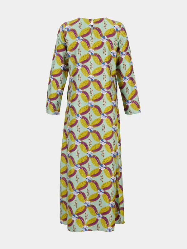 PAULA Aquageo Printed Silk Twill A-line Dress - Multicolour