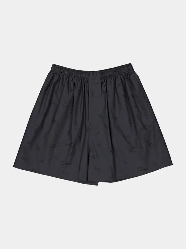 Balenciaga Cotton Pyjama Shorts - Grey