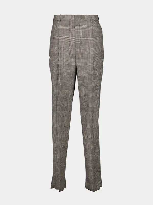 Saint Laurent Prince Of Wales Wool Pants