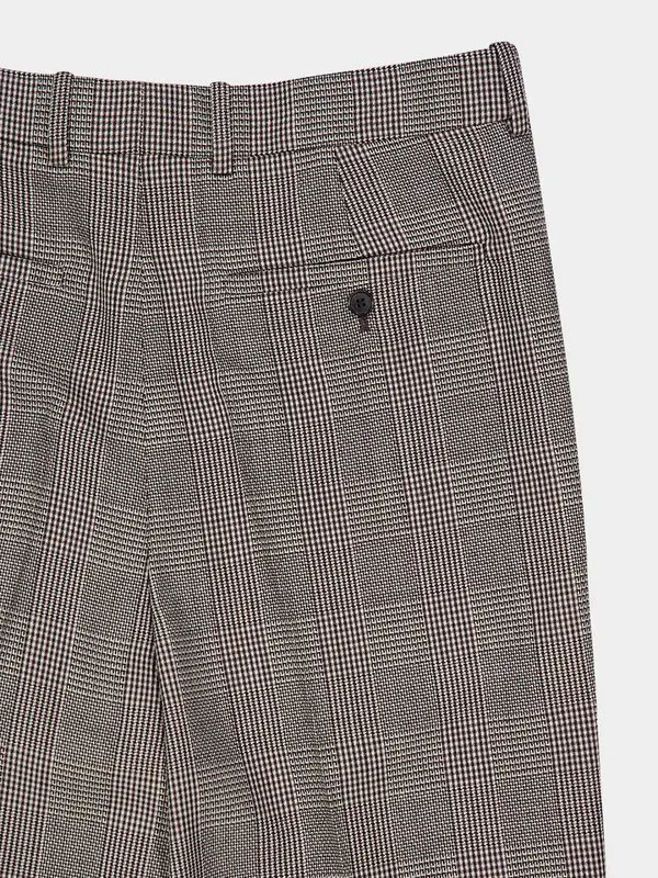 Saint Laurent Prince Of Wales Wool Pants