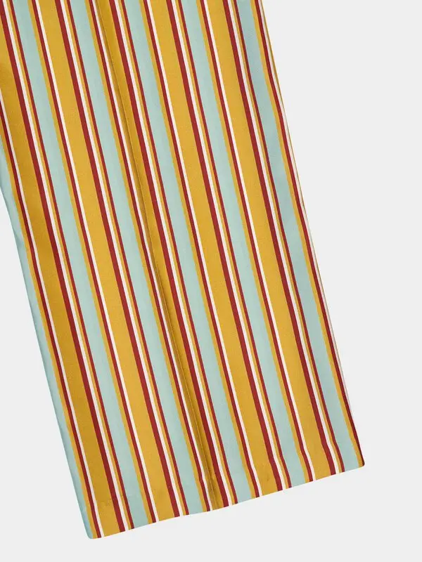 PAULA Multi Stripes Silk Twill Pants - Multicolour