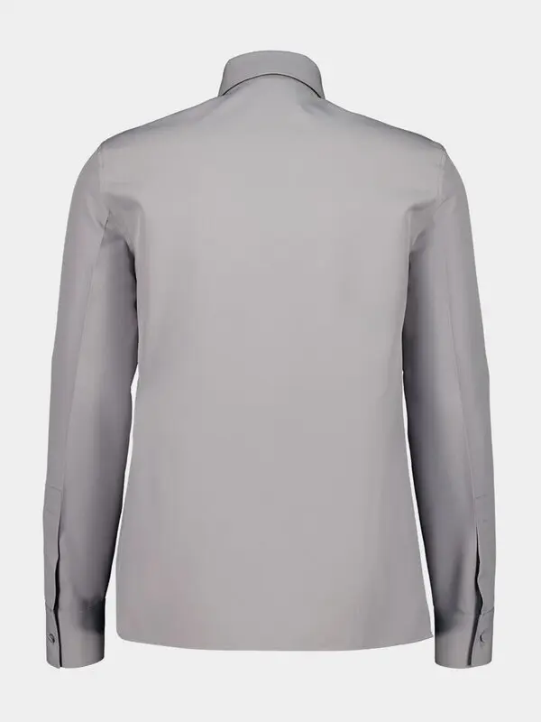 Gucci Light Panama Shirt With Horsebit - Grey