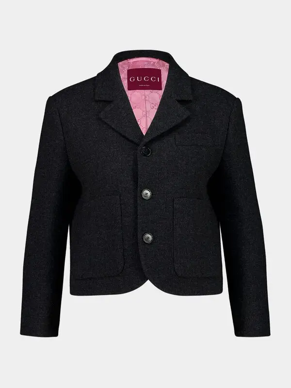 Gucci Heavy Wool Flannel Jacket - Grey