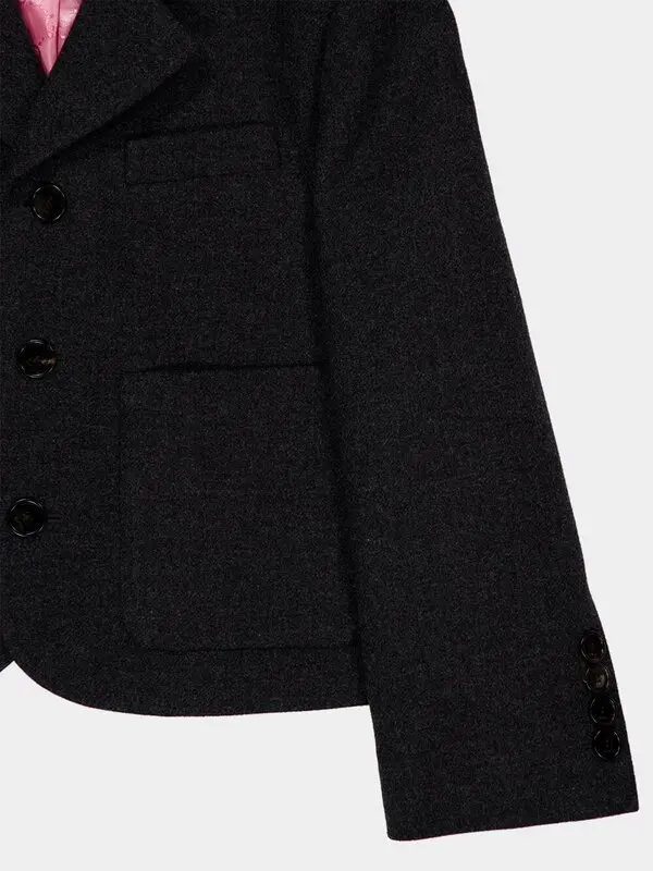 Gucci Heavy Wool Flannel Jacket - Grey