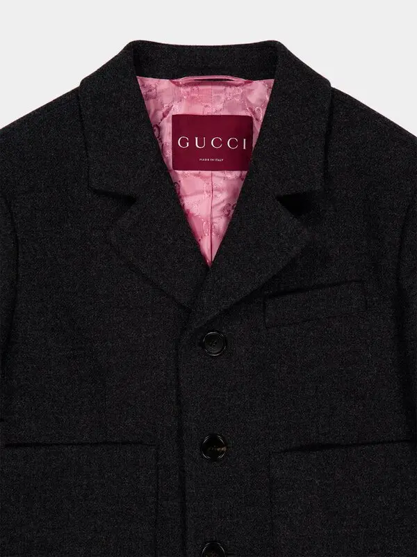 Gucci Heavy Wool Flannel Jacket - Grey