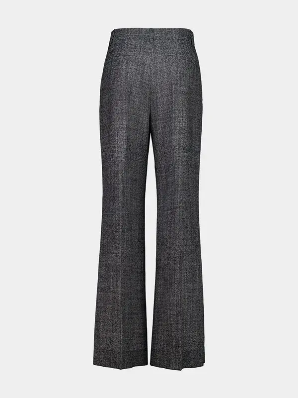 Valentino Garavani Wool Mouliné Palazzo Trousers