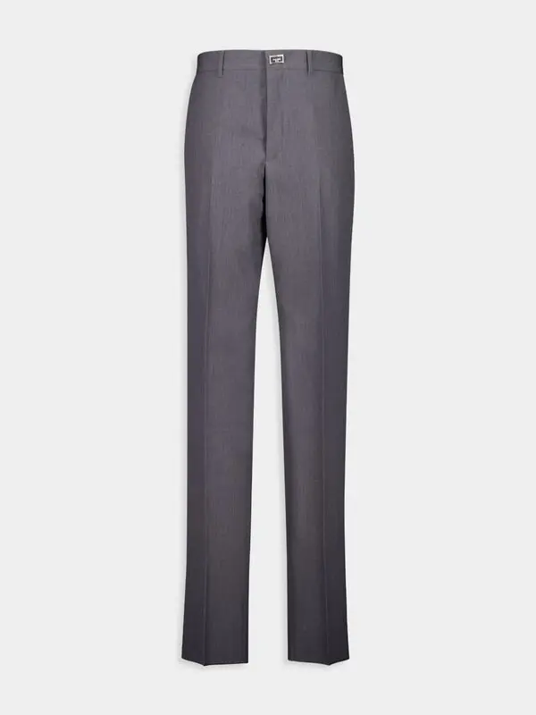 Givenchy Medium Slim-fit Wool Tailored Pants - Grey