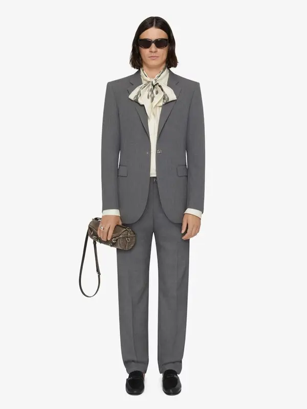 Givenchy Medium Slim-fit Wool Tailored Pants - Grey