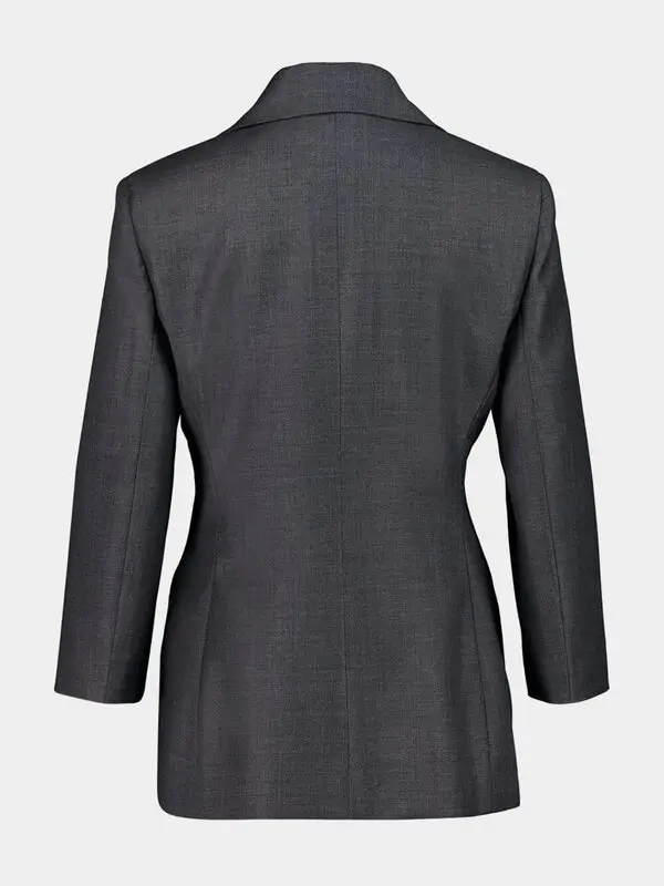 Givenchy Mix Wool Single-breasted Blazer - Grey