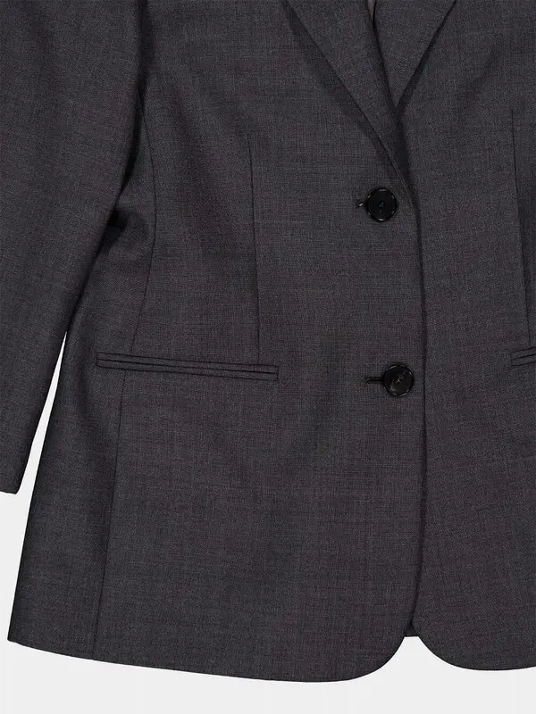 Givenchy Mix Wool Single-breasted Blazer - Grey