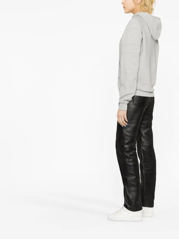 Saint Laurent Cotton Fleece Hoodie - Grey