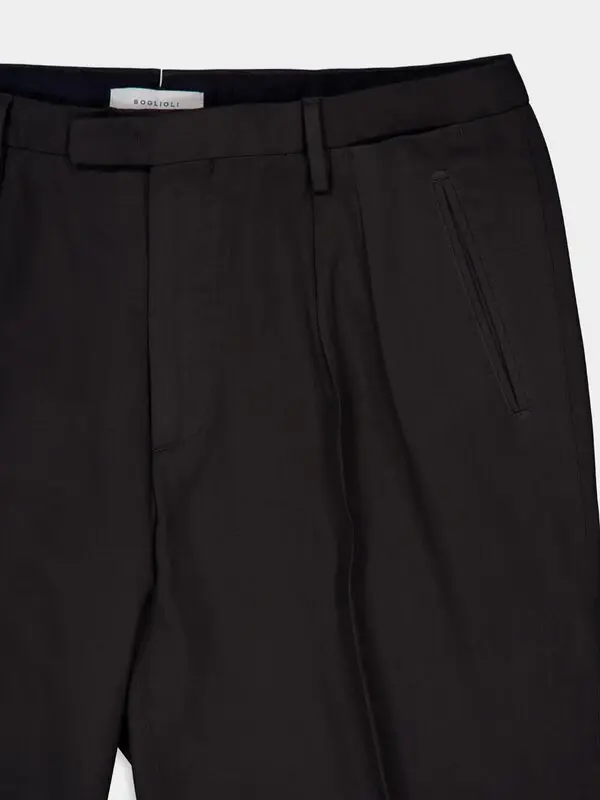 Boglioli Virgin Wool 2-pleat Trousers - Grey