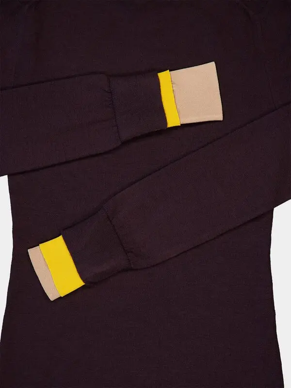 Fendi Dark Wool Jersey Dress - Purple