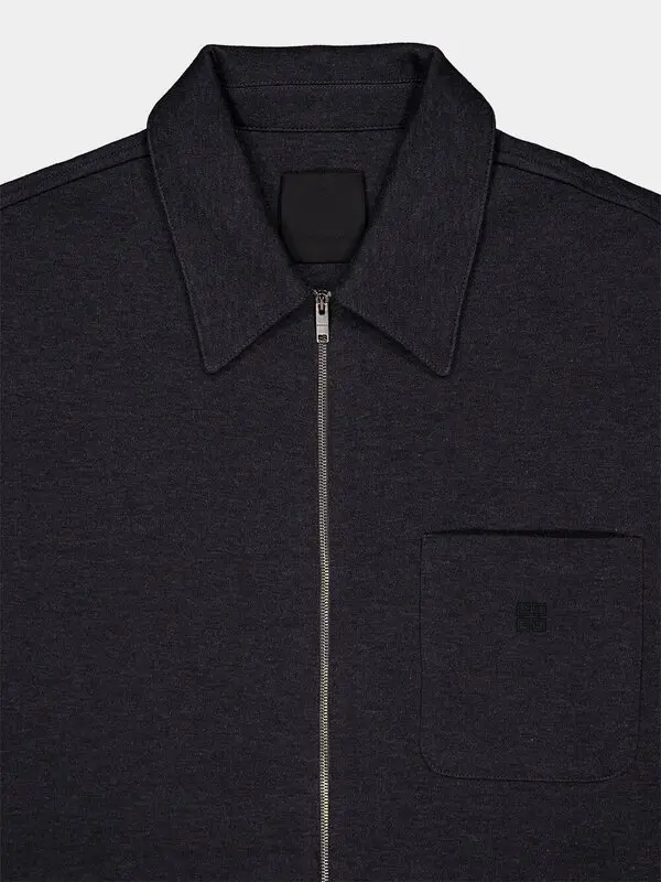 Givenchy Dark Zipped Jersey Shirt - Grey